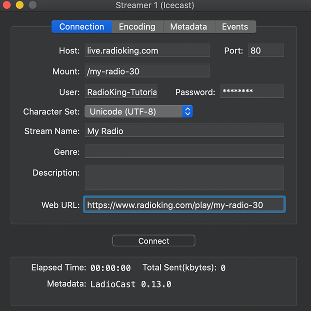 Diffuser avec LadioCast – Centre d'aide RadioKing